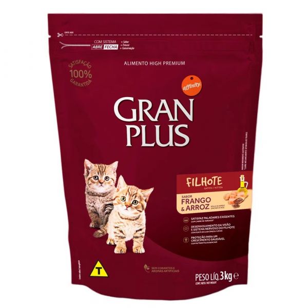 Ração Gran Plus Gato Filhote Frango e Arroz| Brasil Animal